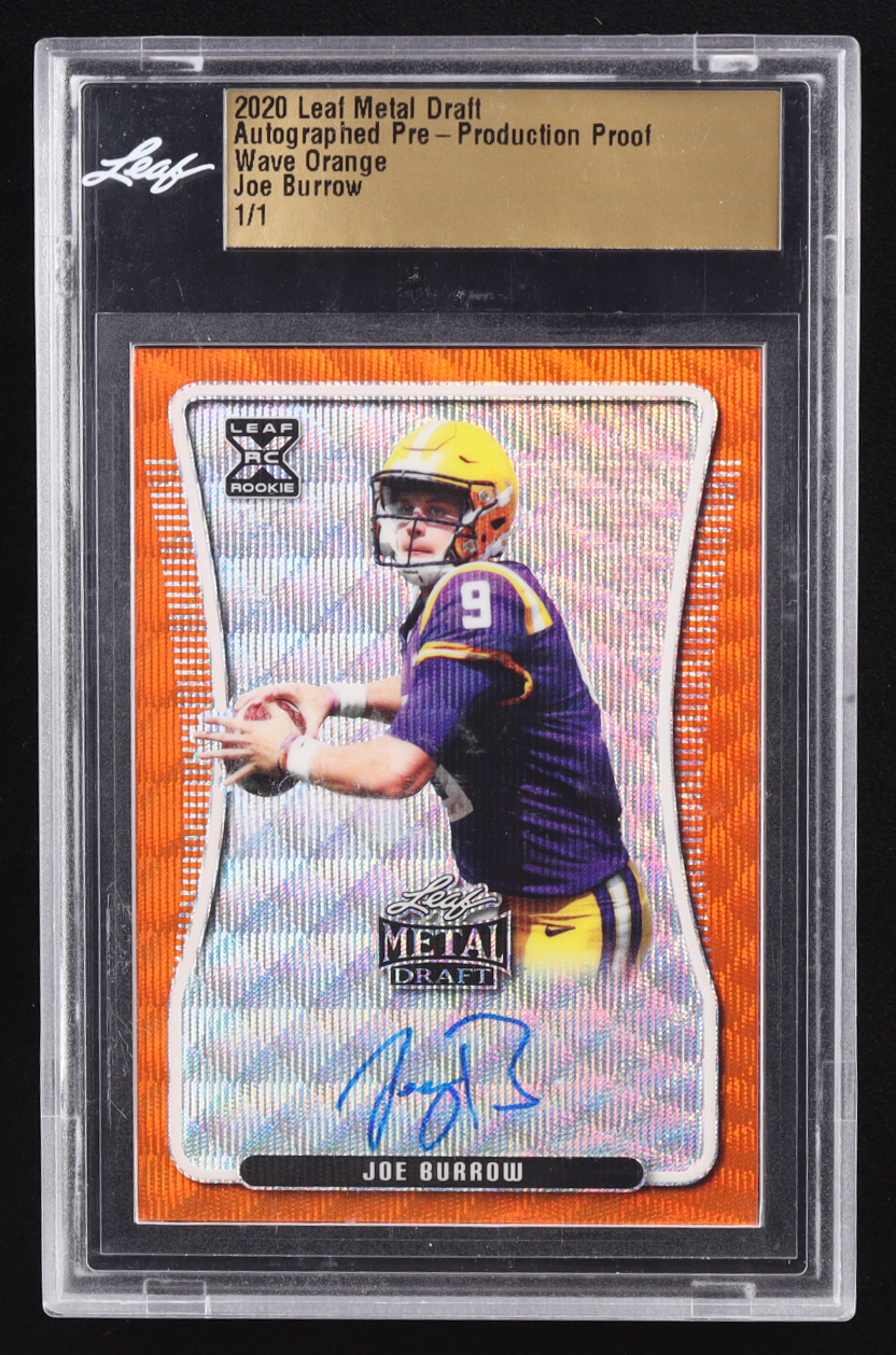 Joe Burrow Signed 2020 Leaf Metal Draft Autographed Pre-Production ...