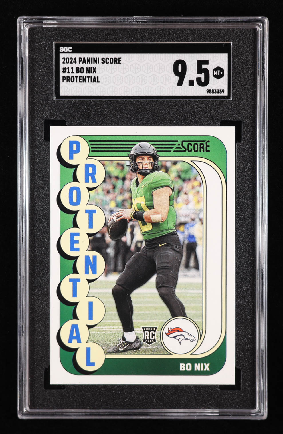 Bo Nix 2024 Score Protential #11 RC (SGC 9.5) | Pristine Auction