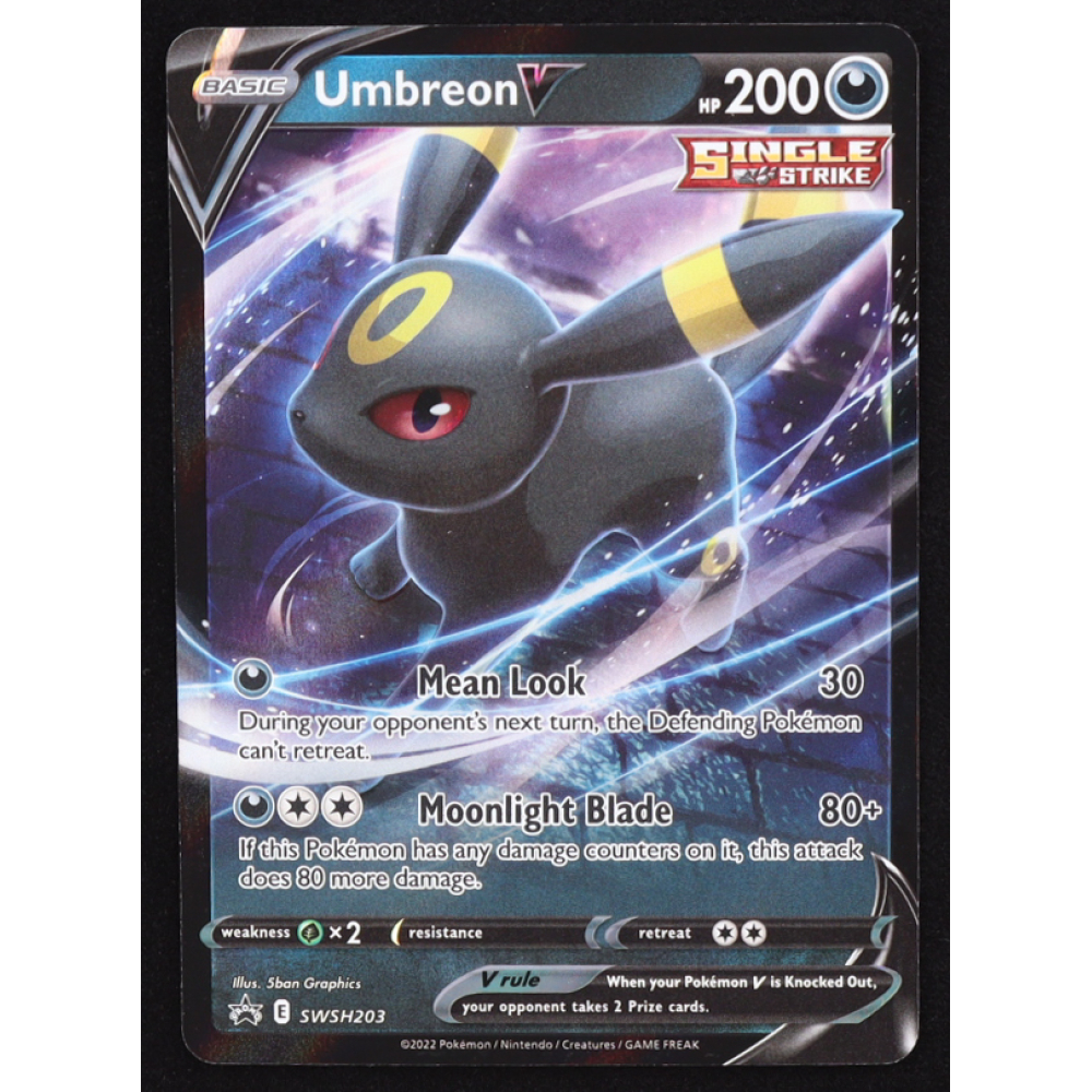 Umbreon V P 2019-22 Pokemon Sword and Shield Black Star Promos #SWSH203 ...