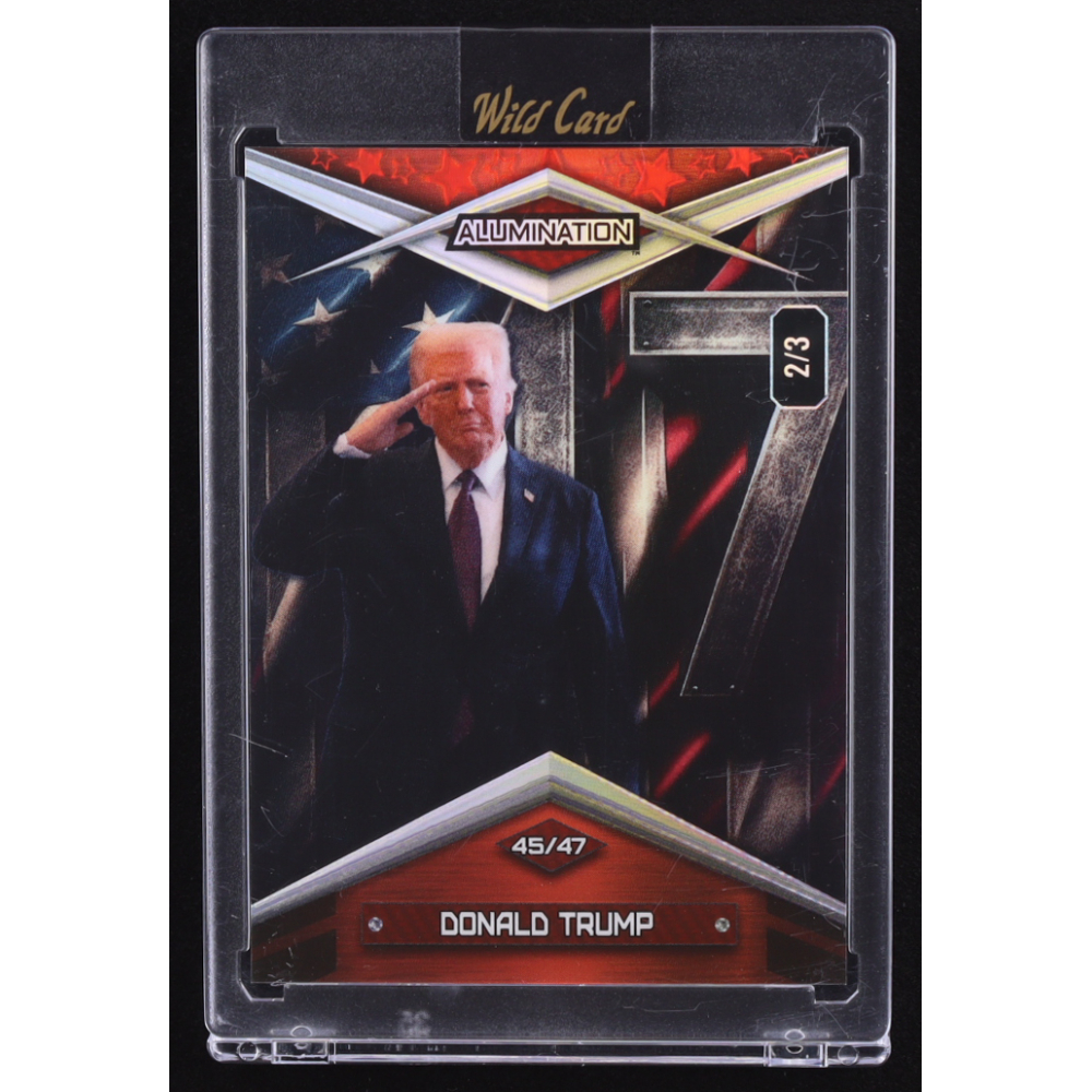 Donald Trump 2025 Wild Card Alumination Salute Prismatic Red #BCCV-47 ...