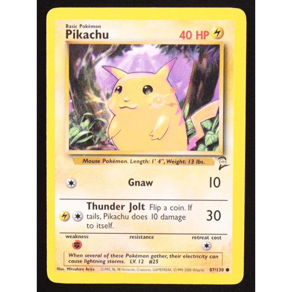 Pikachu C 2000 Pokemon Base 2 Unlimited #87 | Pristine Auction