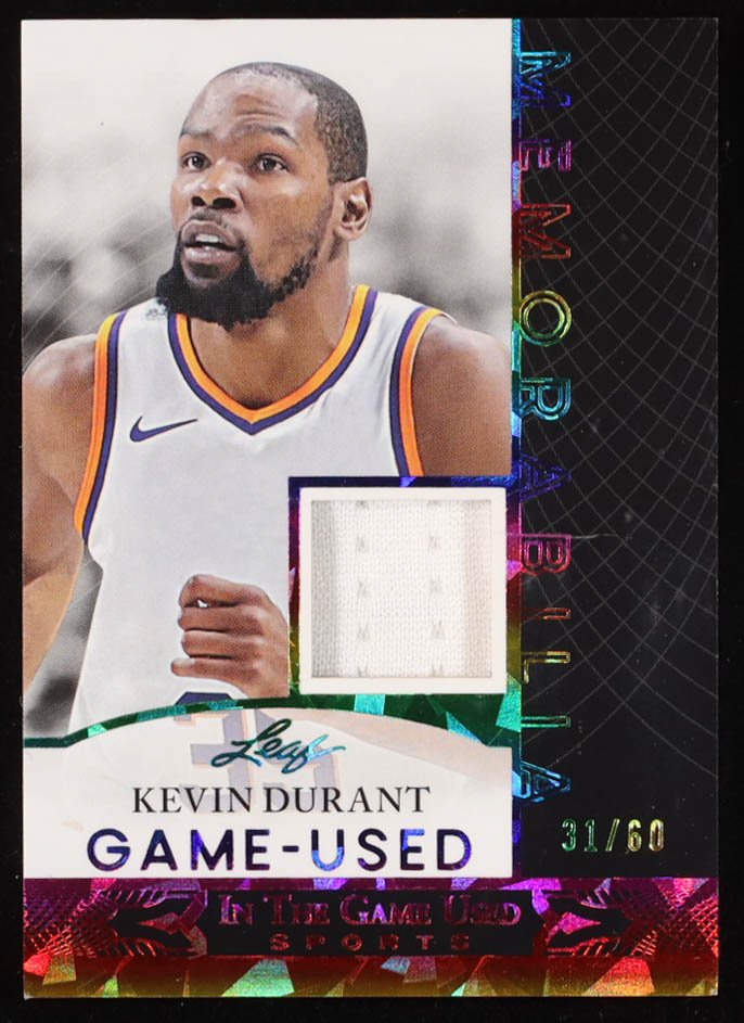 Kevin Durant 2024 Leaf ITG Game-Used Memorabilia Crystal Rainbow #GUM35 ...