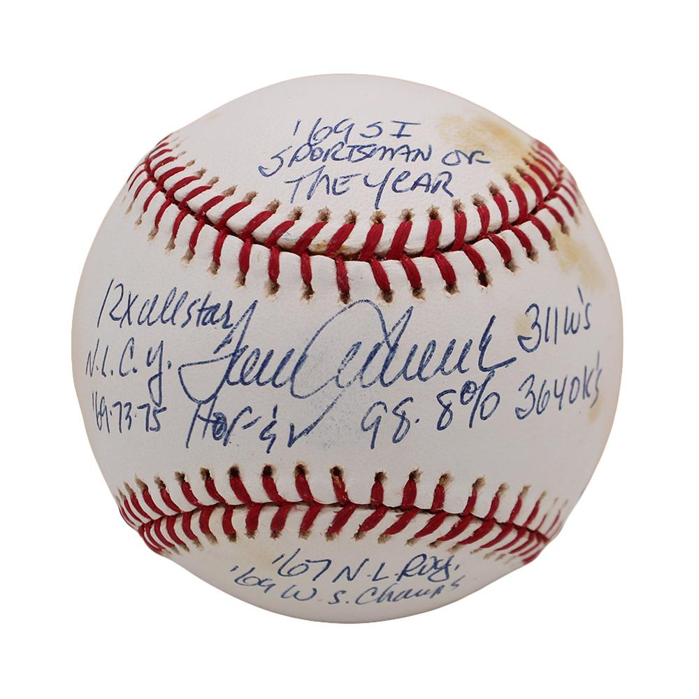 Tom Seaver Signed OML Baseball with (9) Career Inscriptions (JSA ...