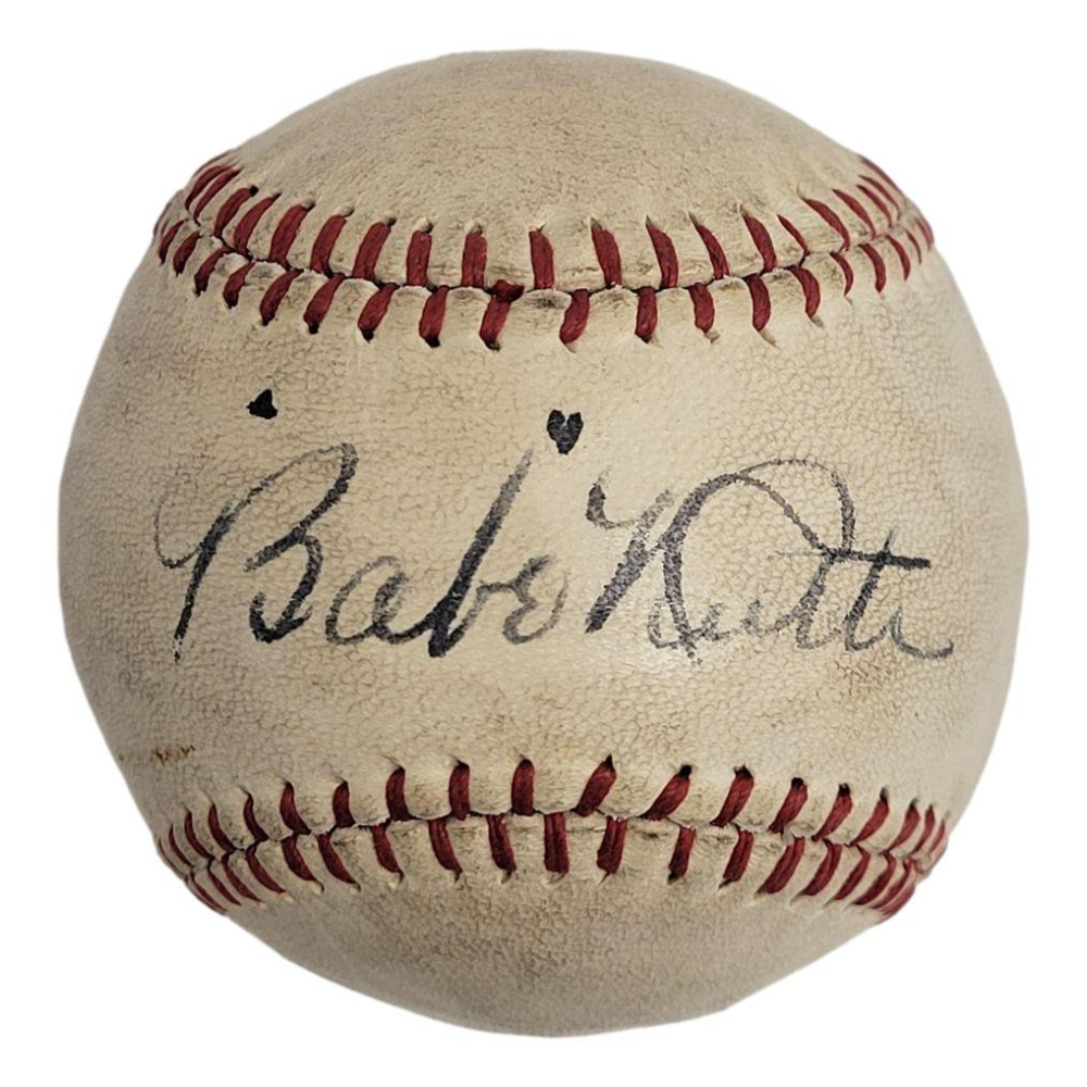 Babe Ruth Signed Vintage 1920s Spalding Junior League Baseball (Beckett ...