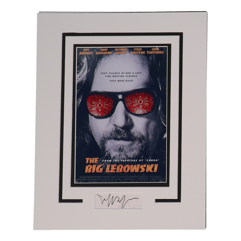 Jeff Bridges Signed "The Big Lebowski" 11x14 Custom Matted Cut Display ...