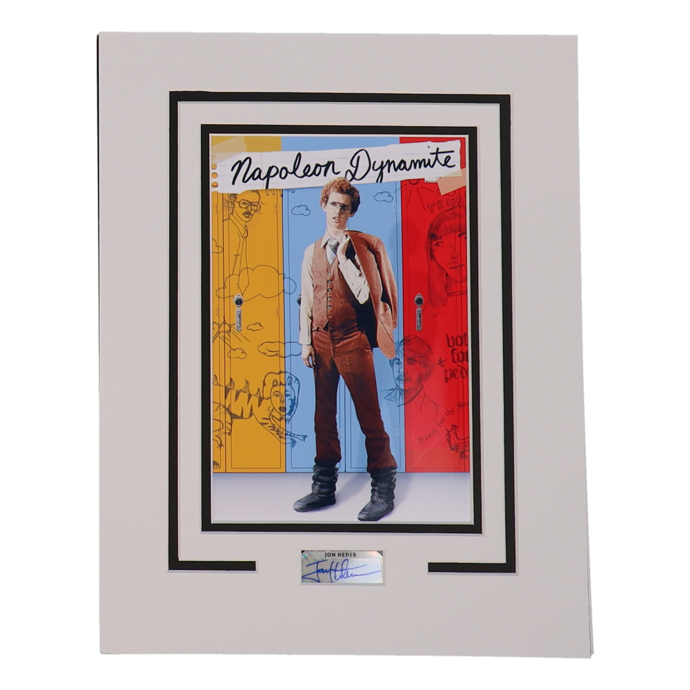 Jon Heder Signed "Napoleon Dynamity" 11x14 Custom Matted Cut Display ...