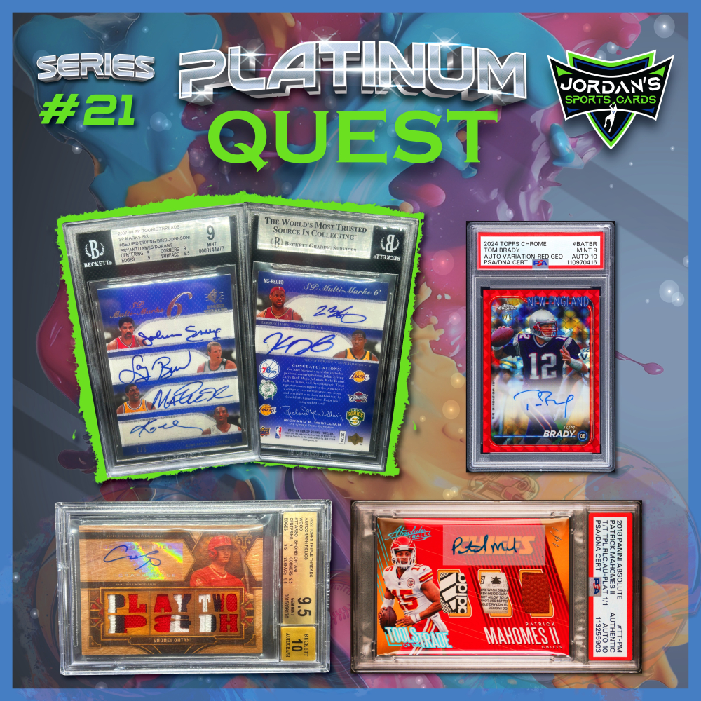 Platinum Quest Series 21 Sports Card Pack Mystery Box Presented by Jordan's Sports Cards - (1 ...