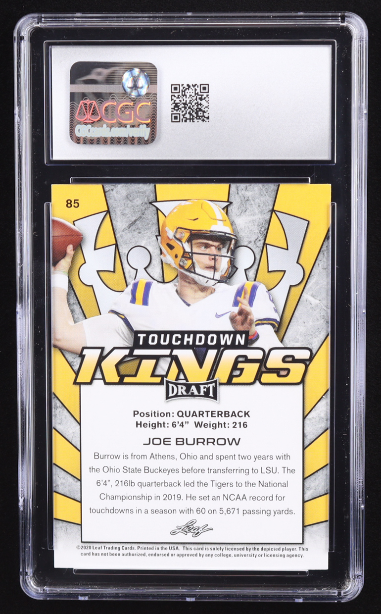 Joe Burrow 2020 Leaf Draft #85 TK RC (CGC 10) | Pristine Auction