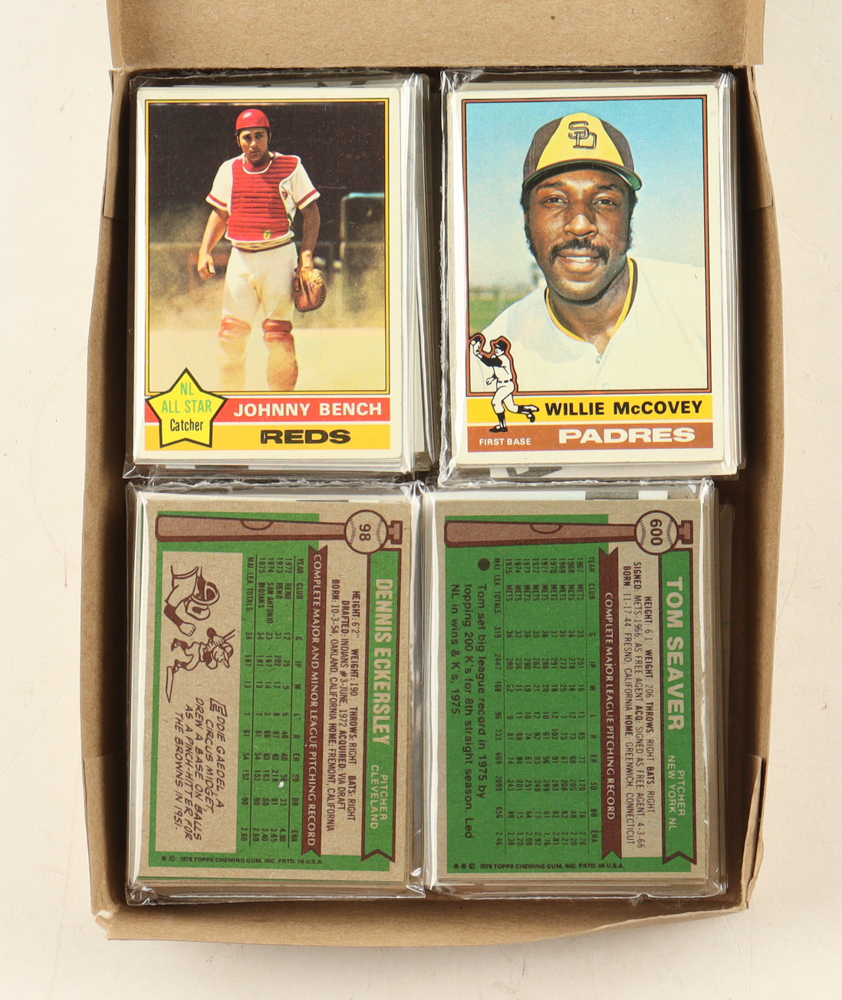 1976 Topps Baseball Cello Fun Pack Vending Box with (20) Packs ...