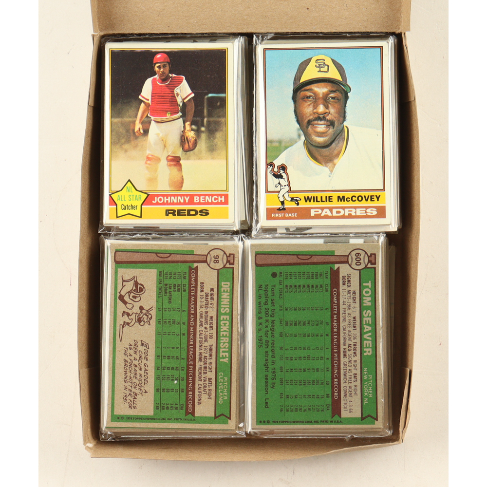 1976 Topps Baseball Cello Fun Pack Vending Box with (20) Packs ...
