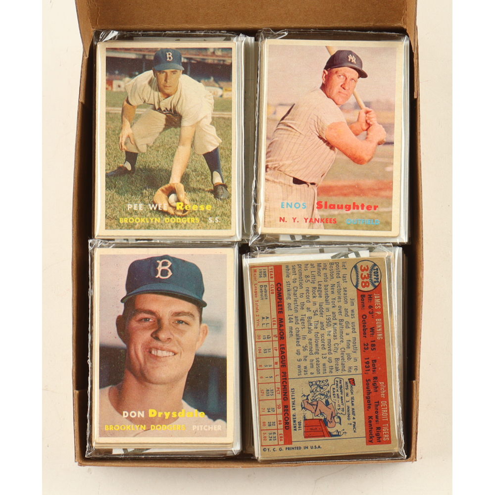 1957 Topps Baseball Cello Fun Pack Vending Box with (20) Packs ...