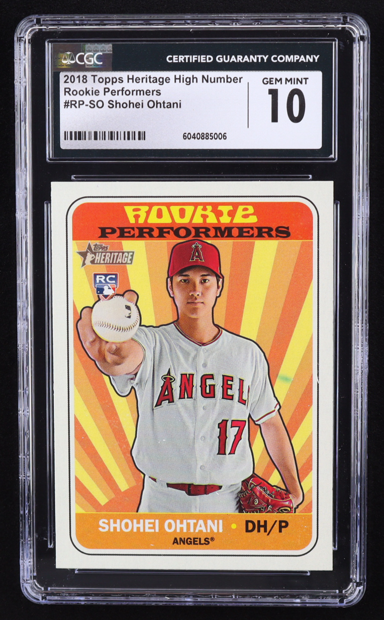 Shohei Ohtani 2018 Topps Heritage Rookie Performers #RPSO RC (CGC 10 ...