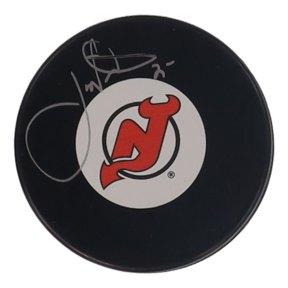 Joe Nieuwendyk Signed Devils Logo Hockey Puck (COJO) | Pristine Auction