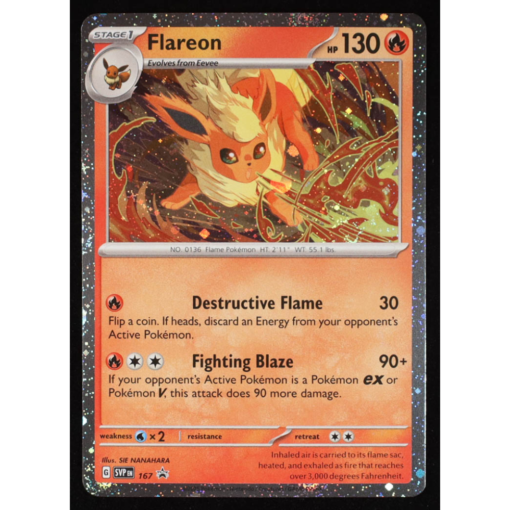 Flareon 2025 Pokemon Scarlet and Violet Black Star Promos #167 COSMOS ...