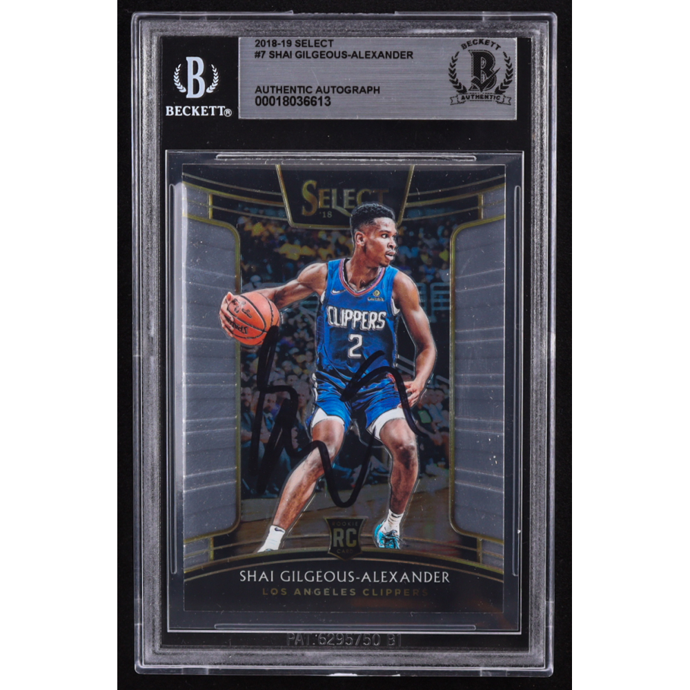 Shai Gilgeous-Alexander Signed 2018-19 Select #7 RC (BGS) | Pristine ...