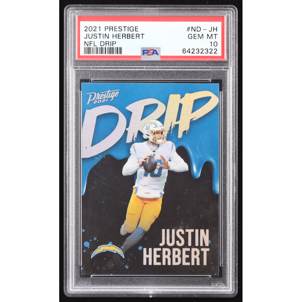 Justin Herbert 2021 Prestige NFL Drip #4 (PSA 10) | Pristine Auction