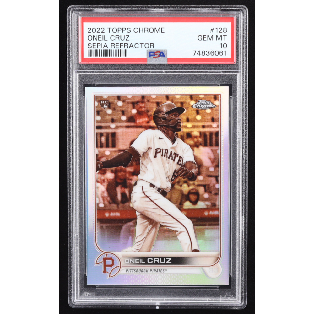 Oneil Cruz 2022 Topps Chrome Sepia Refractors #128 (PSA 10) | Pristine ...