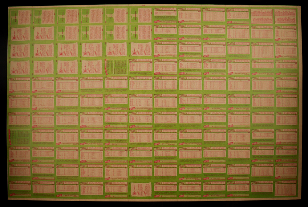 1985 Topps Baseball Uncut Trading Card Sheet of (132) Cards | Pristine ...