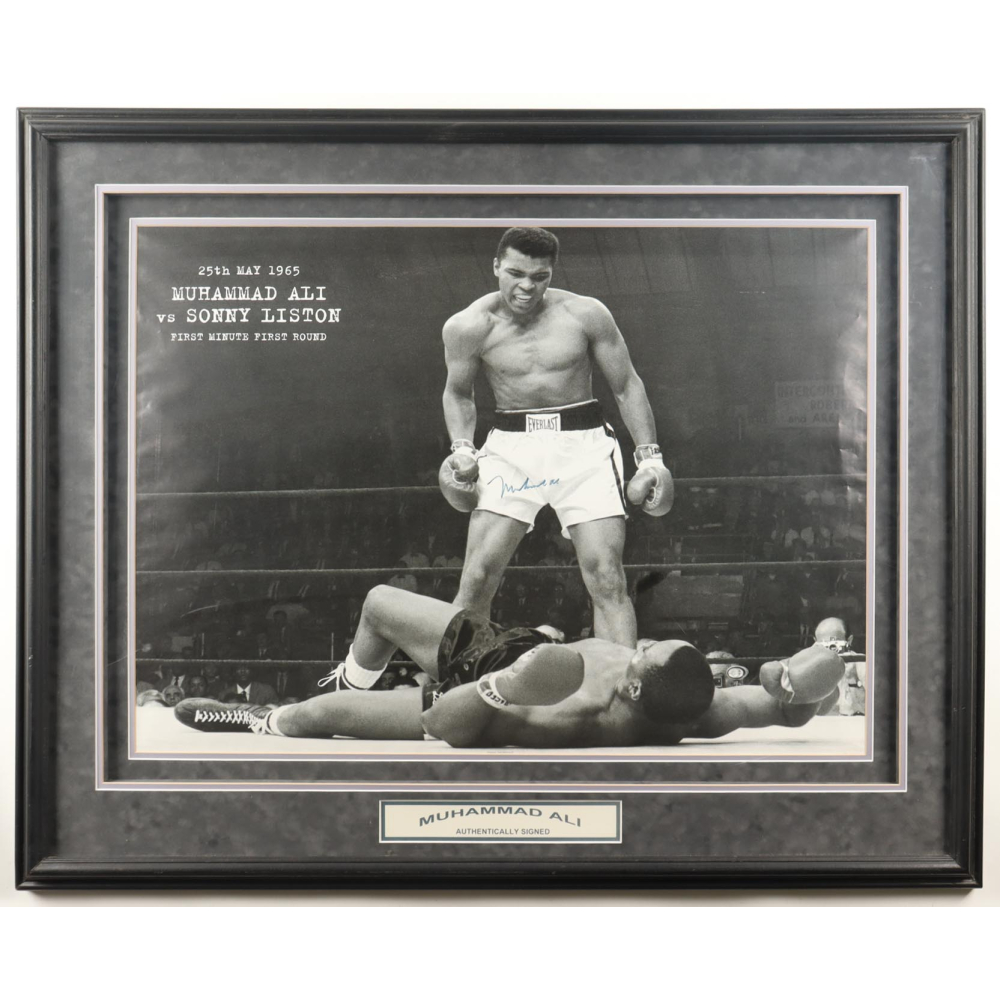 Muhammad Ali Signed Custom Framed Photo Display (JSA) | Pristine Auction