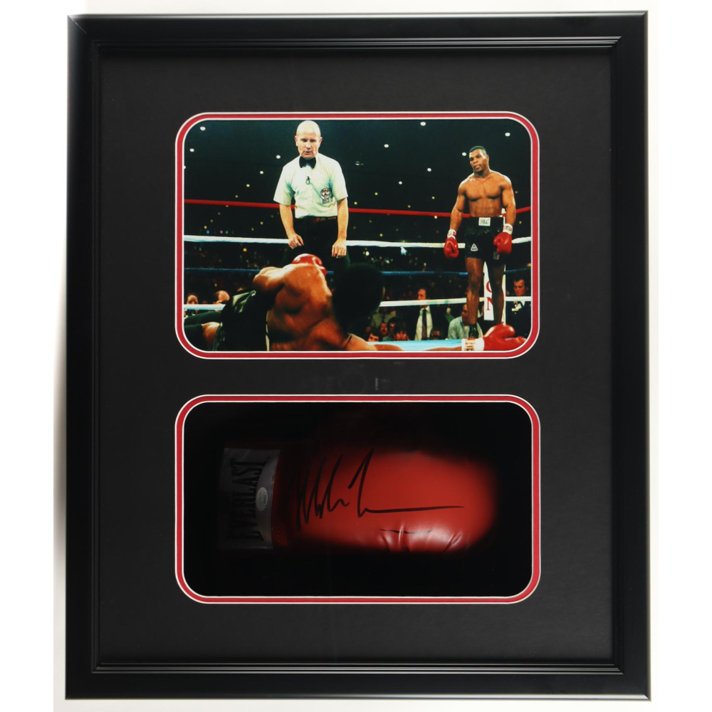 Mike Tyson Signed Custom Framed Shadowbox Everlast Boxing Glove Display ...