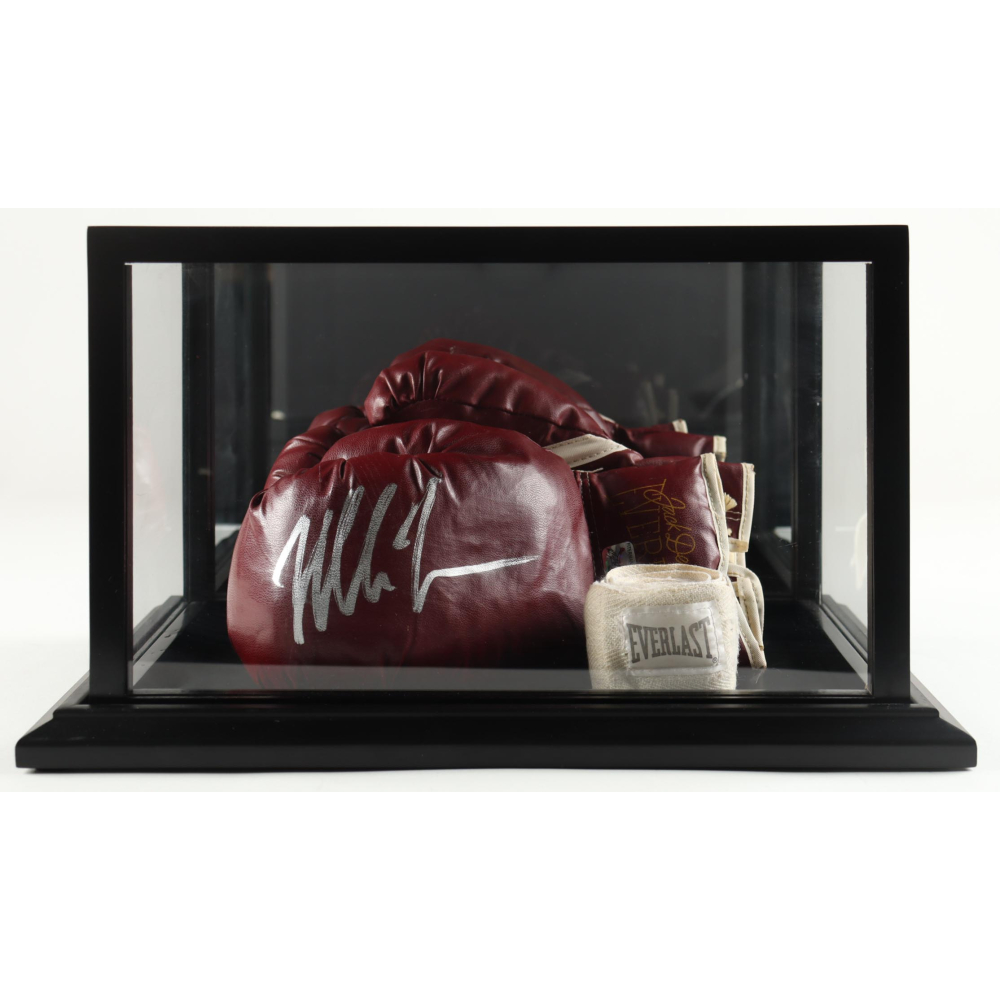Mike Tyson Signed Pair of Jack Dempsey Model Boxing Gloves with Wrist ...