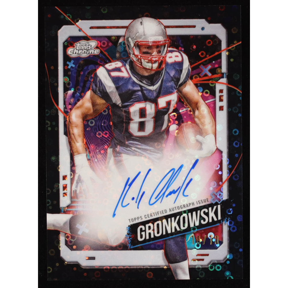 Rob Gronkowski 2024 Topps Cosmic Chrome Autographs Black Eclipse ...