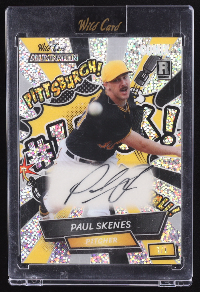 Paul Skenes 2024 Wild Card Alumination Comix #1 PICK! Silver Sparkle #ACYN-PS4A #1/1 RC ...