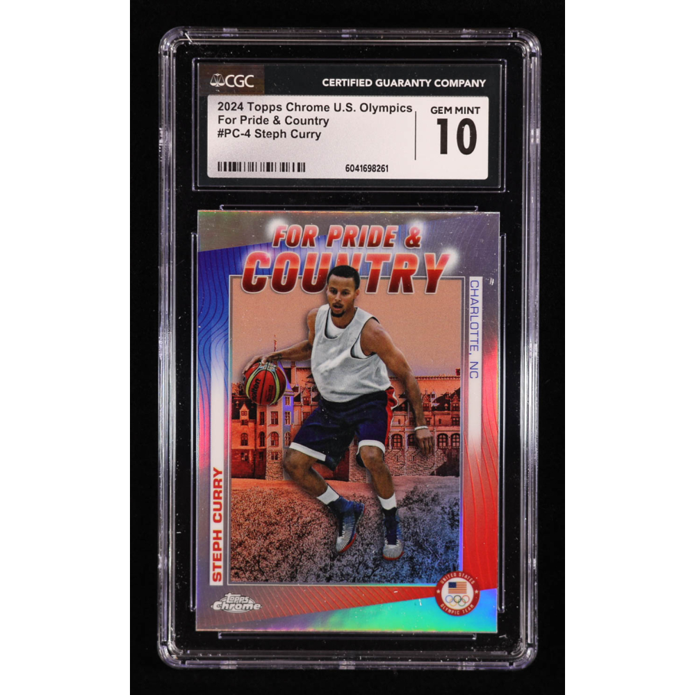 Steph Curry 2024 Topps Chrome U.S. Olympic and Paralympic Hopefuls For Pride and Country #PC4 ...