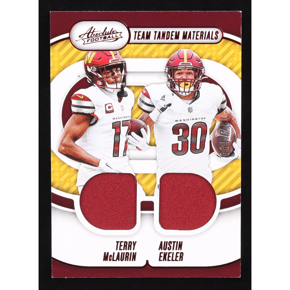Terry McLaurin / Austin Ekeler 2024 Absolute Team Tandem Materials #29 ...