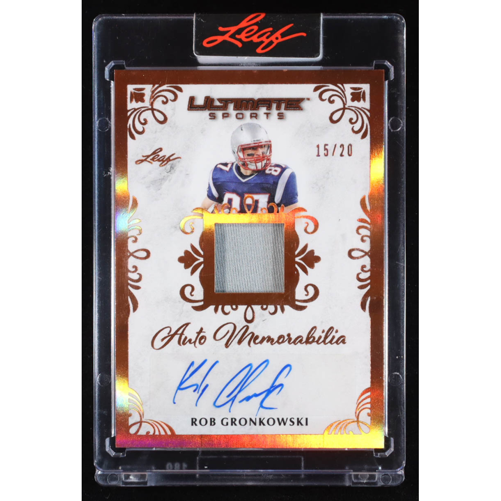 Rob Gronkowski 2024 Leaf Ultimate Sports Autograph Memorabilia Copper # ...