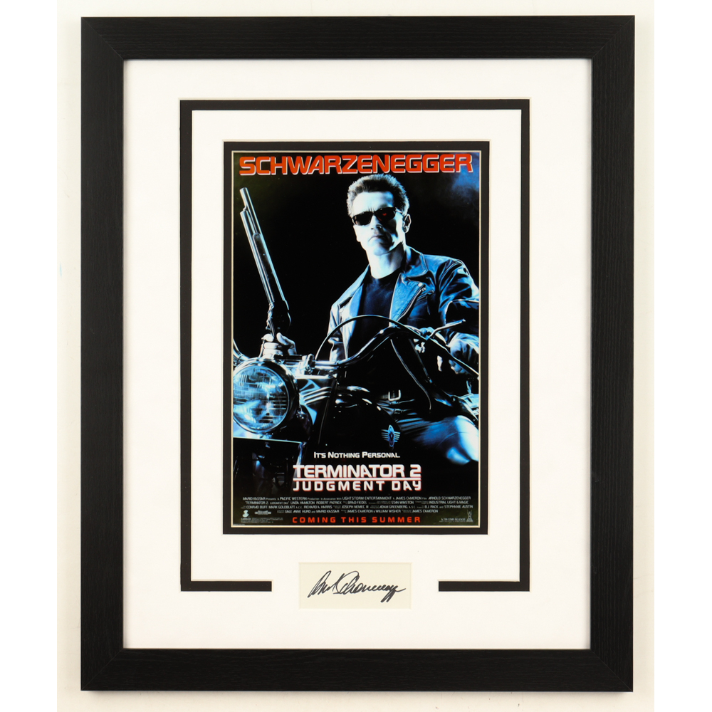 Arnold Schwarzenegger Signed "Terminator 2: Judgment Day" Custom Framed ...