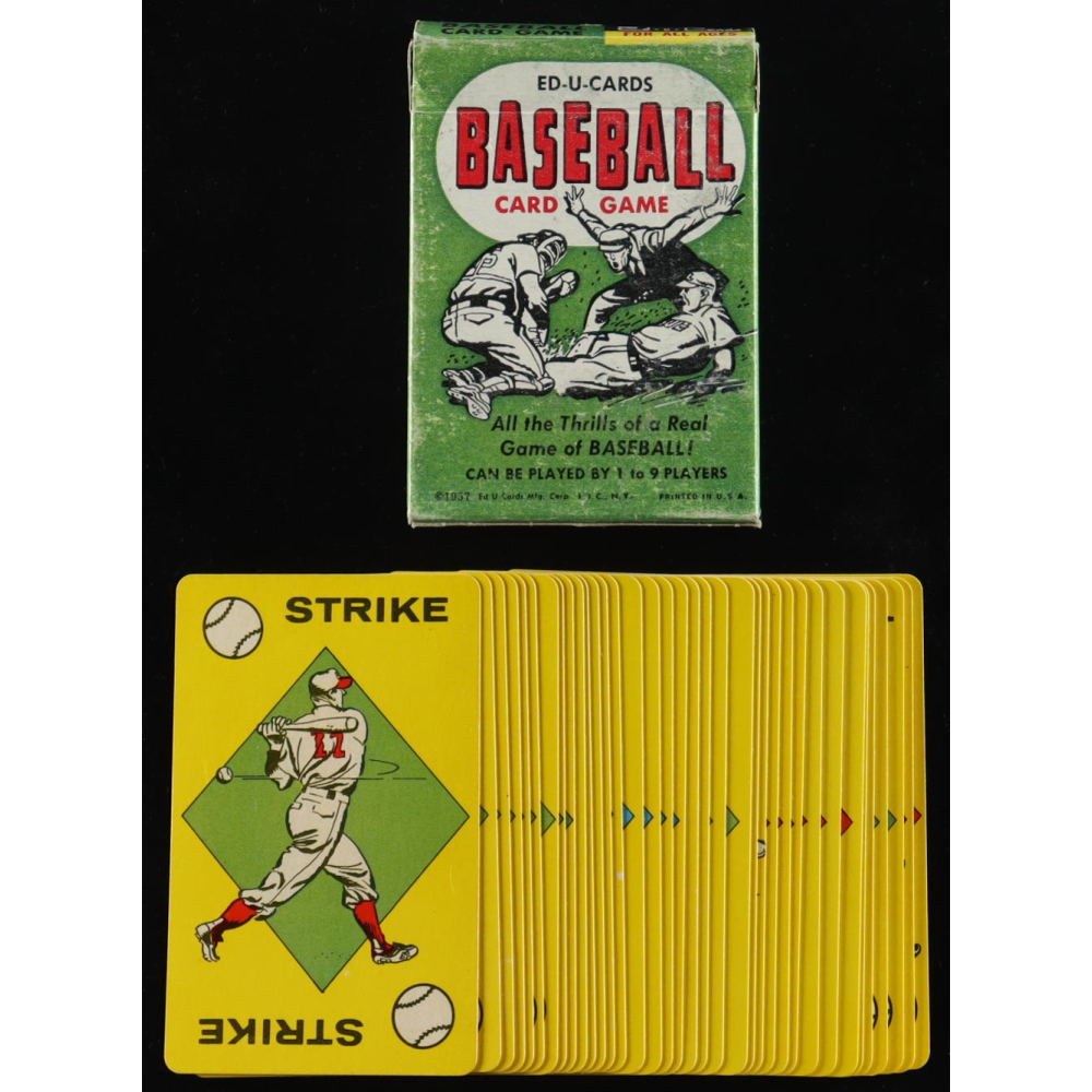 Vintage 1957 Ed-U-Cards Baseball Card Game Complete Set With (36) Cards ...