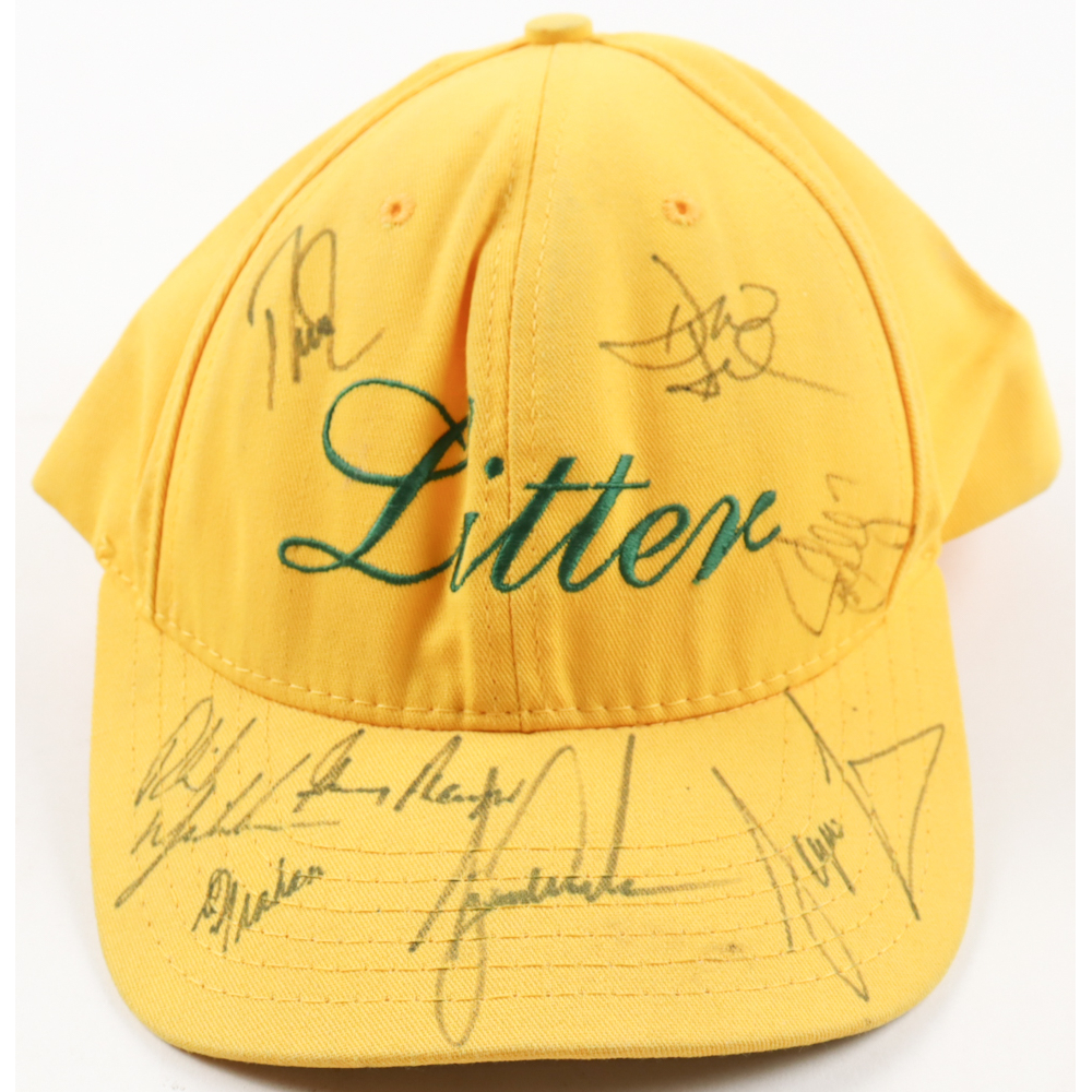 Masters Litter Adjustable Hat Signed by (8) with Tiger Woods, Gary ...