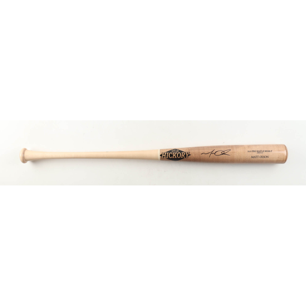 Matt Olson Signed Old Hickory Player Model Baseball Bat (Fanatics ...