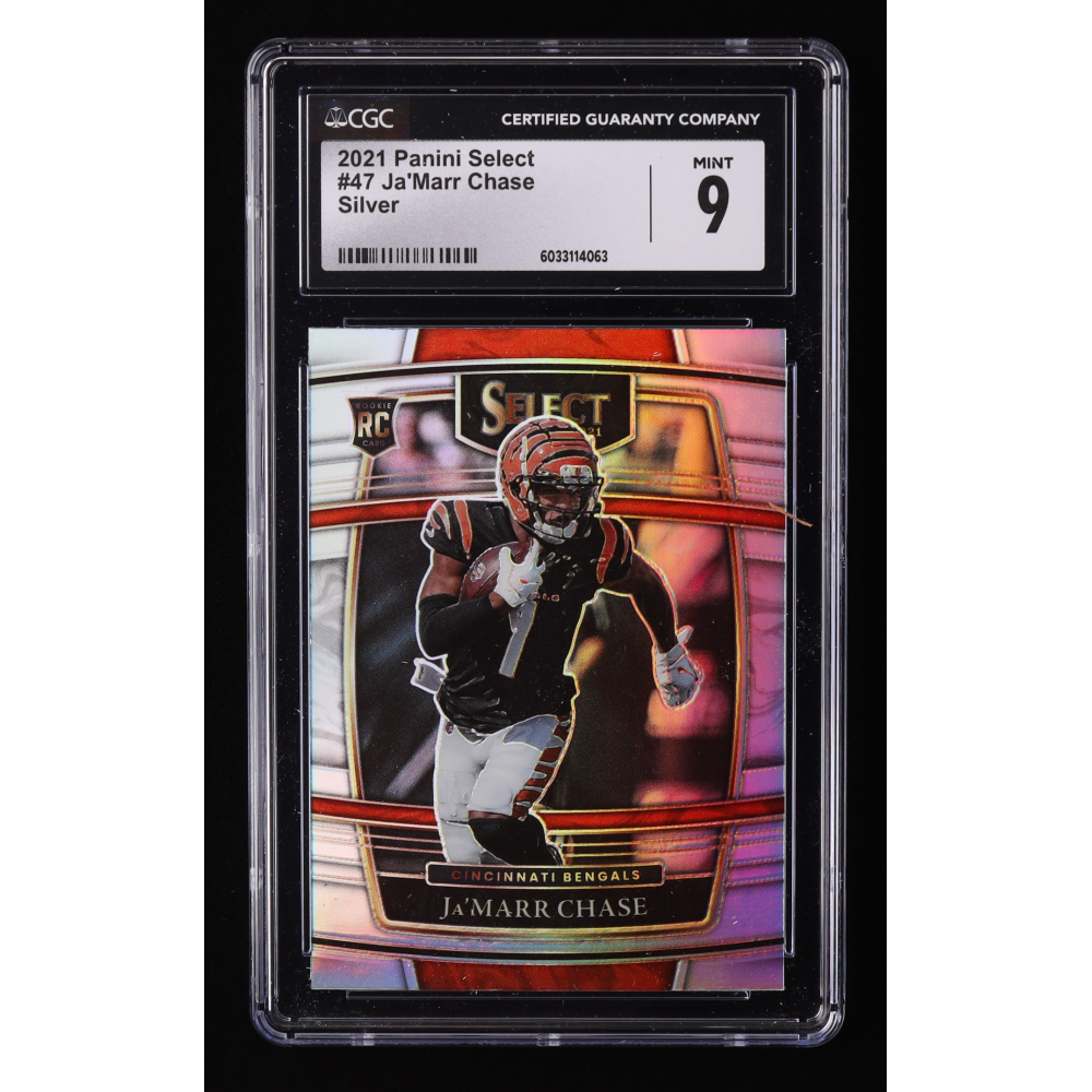 Ja'marr Chase 2021 Panini Select Silver #47 RC (CGC 9) | Pristine Auction