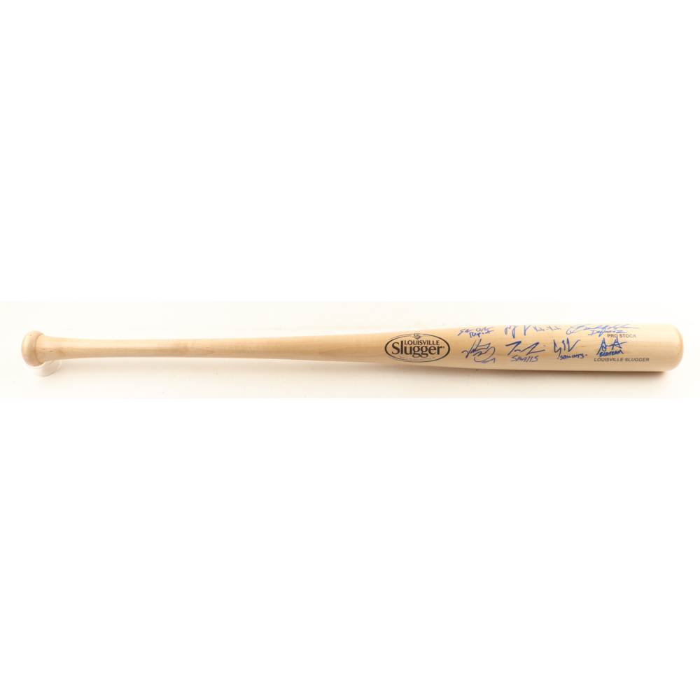 Louisville Slugger Baseball Bat Signed By (7) Chauncey Leopardi & Tom ...