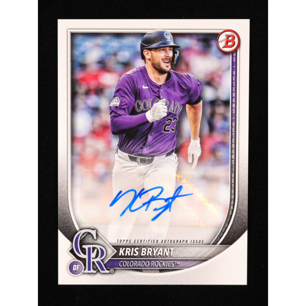 Kris Bryant 2025 Bowman Rookie and Veteran Autographs #PRVKB | Pristine ...