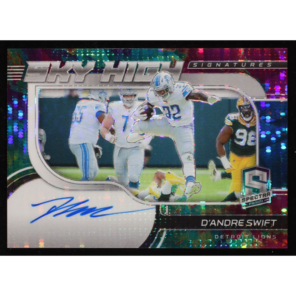 D'Andre Swift Signed 2021 Panini Spectra Sky High Signatures Celestial ...