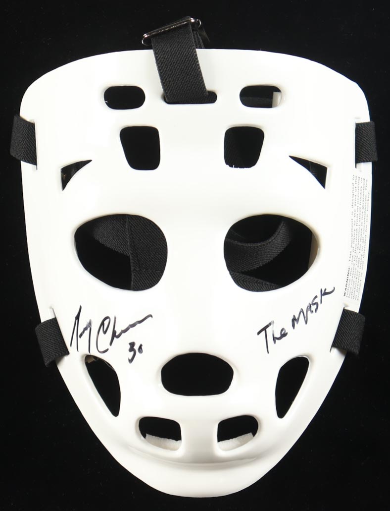 Gerry Cheevers Signed Throwback Hockey Goalie Mask Inscribed "The Mask ...