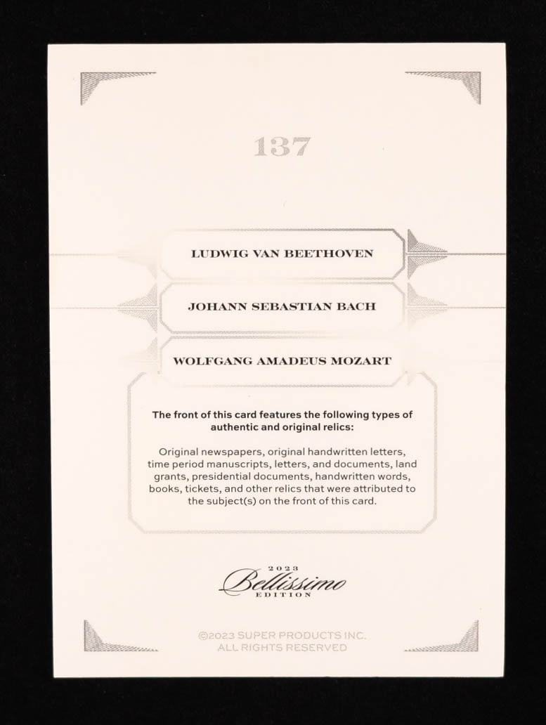 Ludwig Van Beethoven / Johan Sebastian Bach / Wolfgang Amadeus Mozart ...