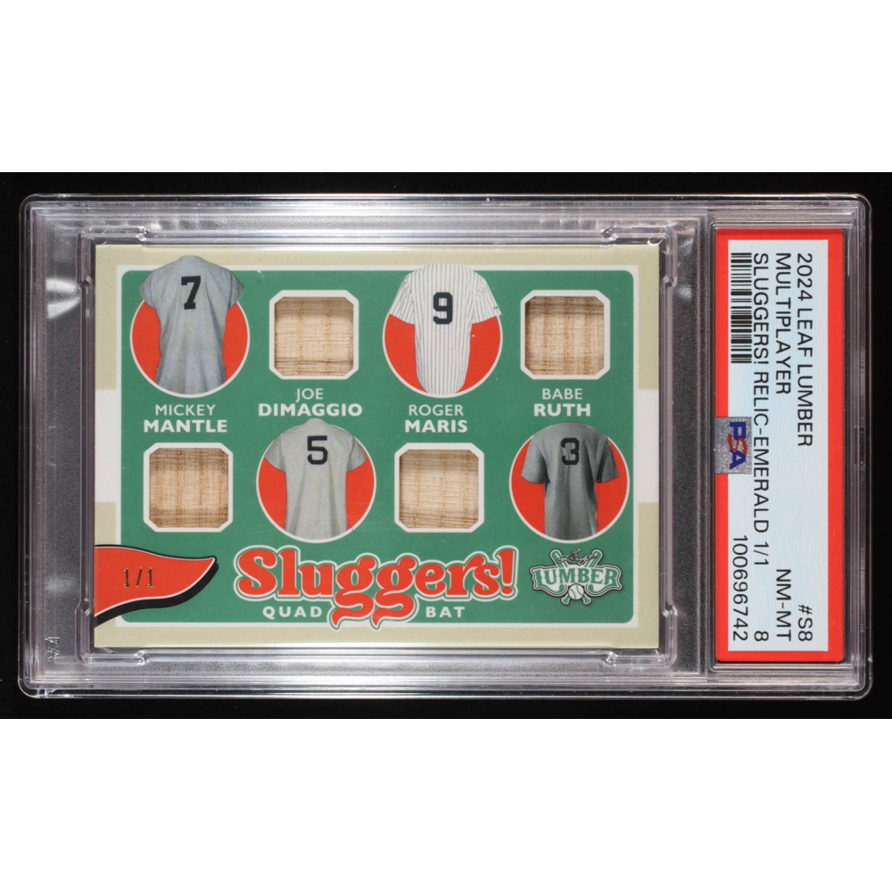 Mickey Mantle / Joe DiMaggio / Roger Maris / Babe Ruth 2024 Leaf Lumber ...