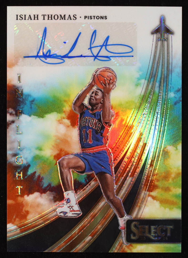 Isiah Thomas Signed 2023-24 Select In Flight Signatures Tie-Dye Prizms ...