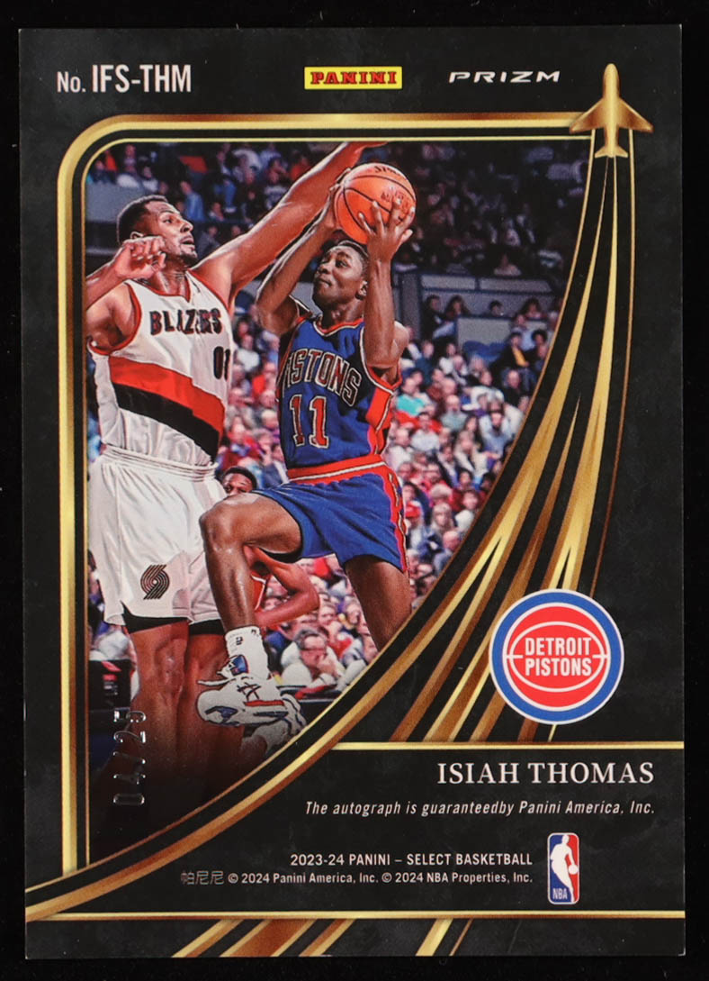 Isiah Thomas Signed 2023-24 Select In Flight Signatures Tie-Dye Prizms ...