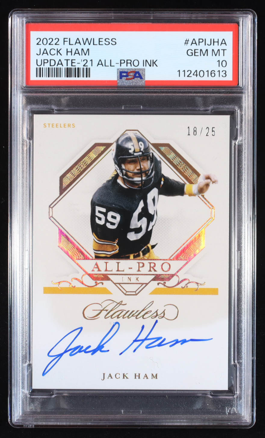 Jack Ham Signed 2022 Flawless Update '21 All Pro Ink #APIJHA #18/25 ...