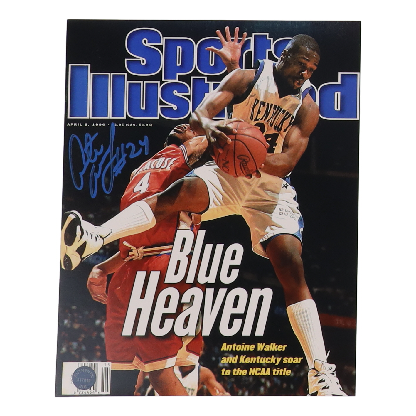 Antoine Walker Signed Kentucky 8x10 Photo (Authentic Ink) | Pristine ...