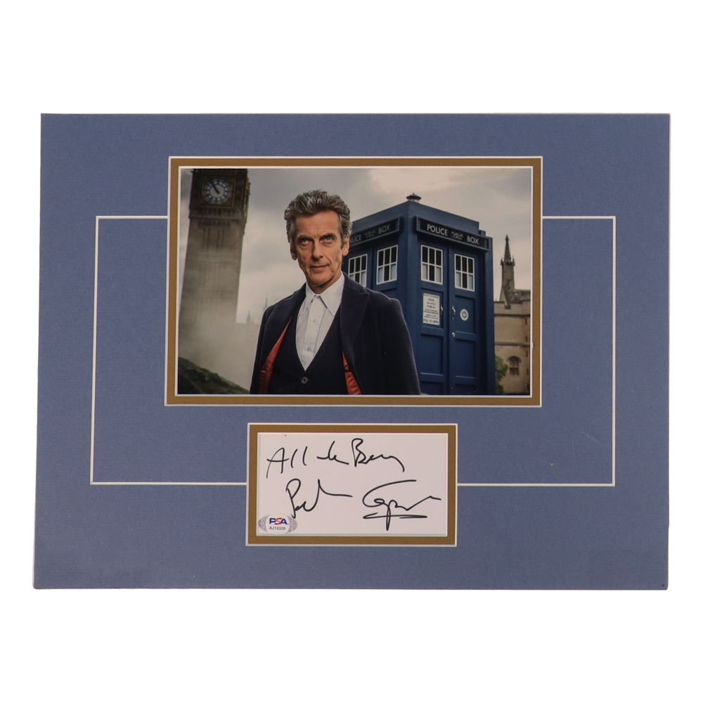 Peter Capaldi Signed "Dr. Who" Matted Cut Display Inscribed "All The ...