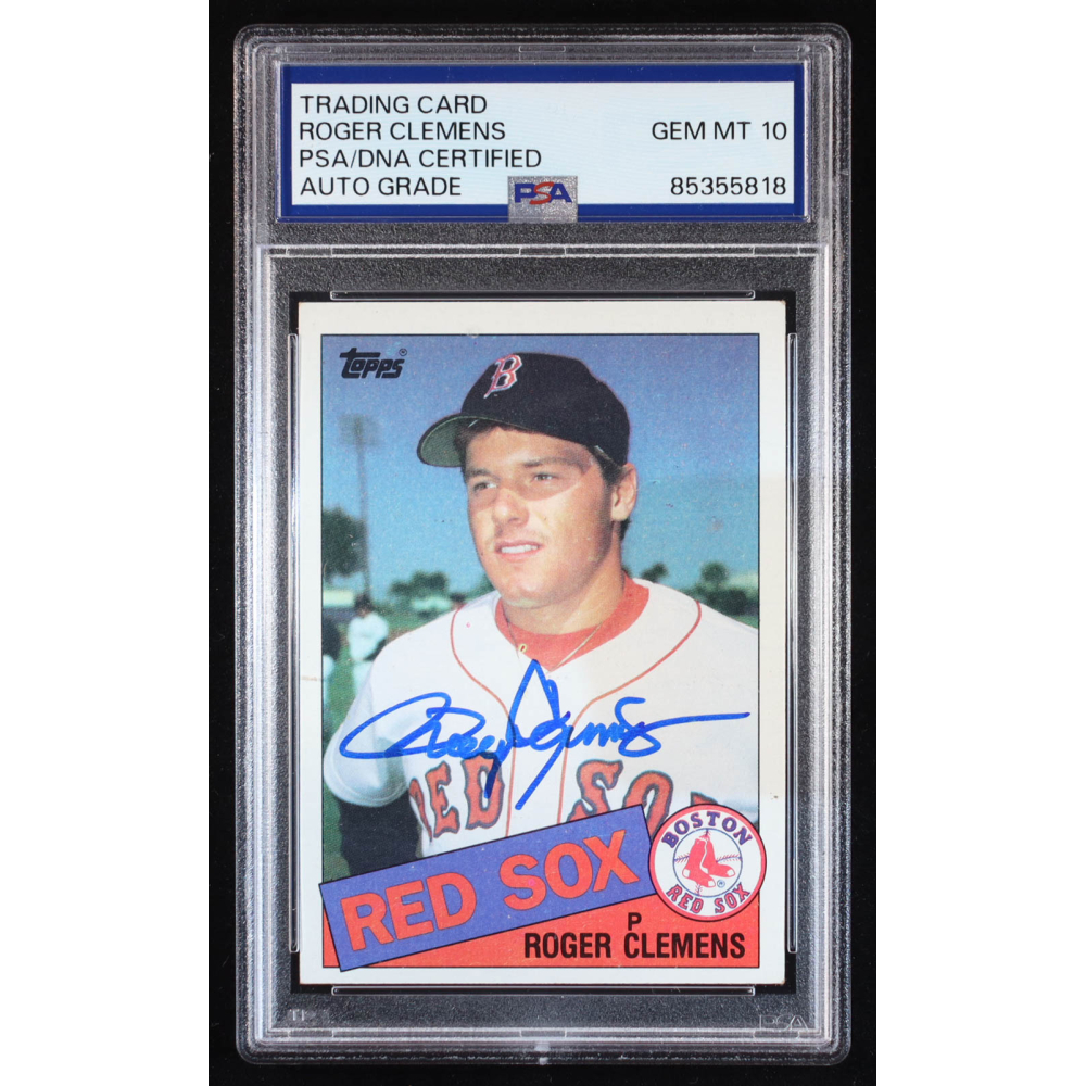 Roger Clemens Signed 1985 Topps #181 RC (PSA | Autograph Grade 10 ...