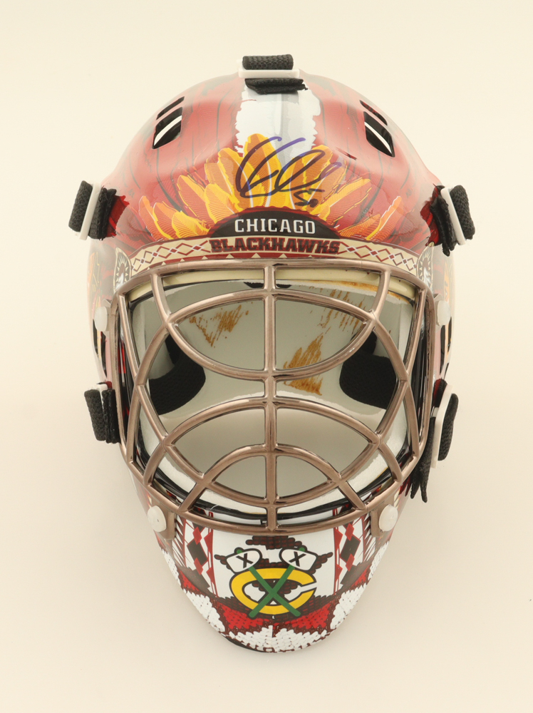 Corey Crawford Signed Blackhawks Mini Goalie Helmet (Schwartz ...
