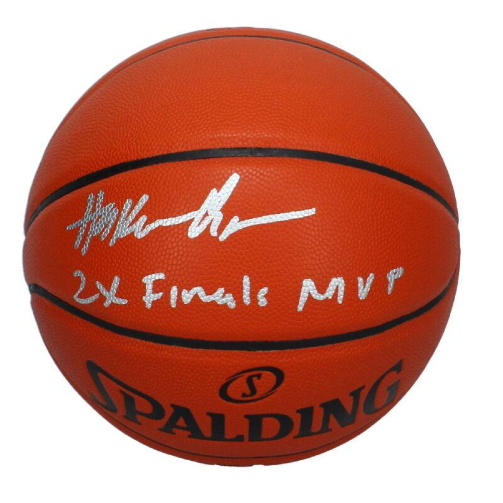 Hakeem Olajuwon Signed NBA Game Ball Series Basketball Inscribed "2x ...