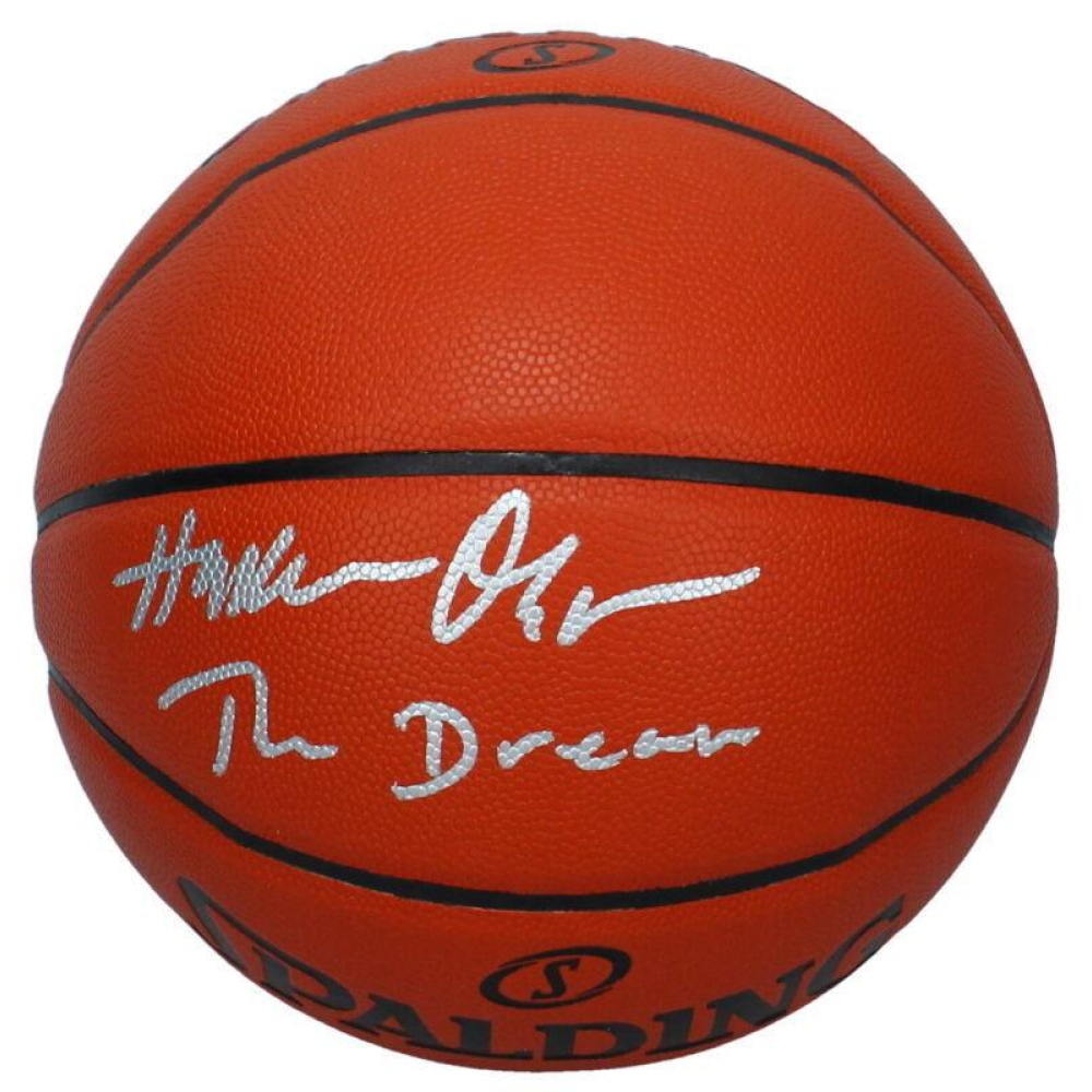 Hakeem Olajuwon Signed NBA Game Ball Series Basketball Inscribed "The ...